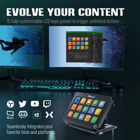 Mirabox 293 V3 Stream Deck Mini Visual Keyboard 15keys Streamdeck Lcd