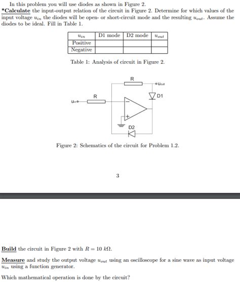 Solved In This Problem You Will Use Diodes As Shown In Chegg Com