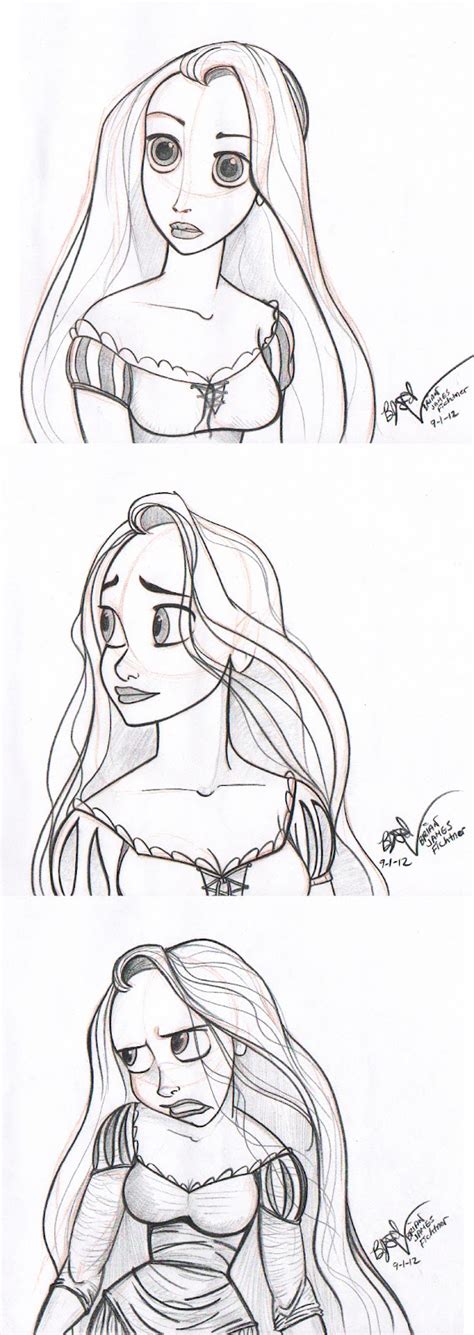 The Art Of Brian James Fichtner The Many Emotions Of Rapunzel