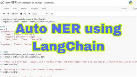 Ner Extraction Using Langchain And Llms Codes Explained Youtube