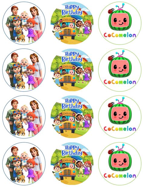 Cocomelon Free Printables Cake Topper Toppers For Cupcake Cocomelon My Xxx Hot Girl