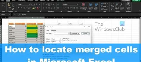 Cómo encontrar celdas combinadas en Excel TWCB ES