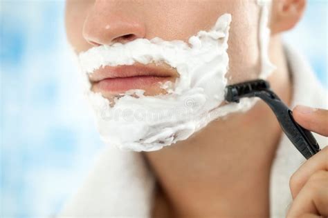 Shaving Man Stock Image Image Of Grooming Shaving Lovely 14410193