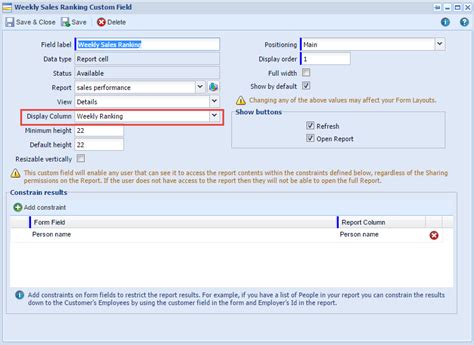 Displaying Reports Within Record Views Workbooks Crm Support