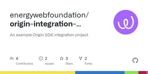 Github Energywebfoundationorigin Integration Example An Example Origin Sdk Integration Project