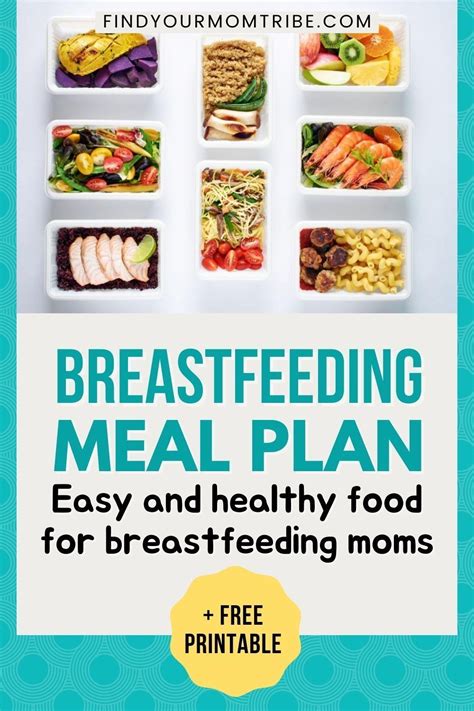 7 Day Breastfeeding Meal Plan For Great Health Free Printable Artofit
