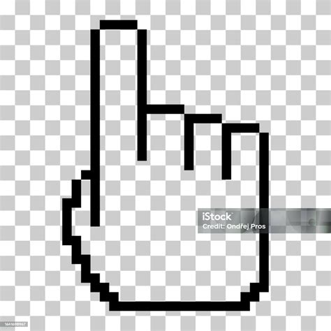 마우스 커서 픽셀 아이콘 웹 클릭 기호 컴퓨터 포인터 벡터 일러스트 레이 션 에 대한 스톡 벡터 아트 및 기타 이미지 검은색 겨냥 Istock