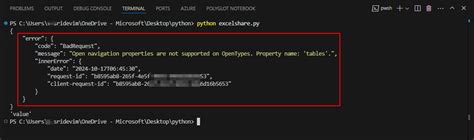 Python Reading Excel File Returns Invalid Request Error Stack Overflow