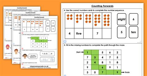 Counting Forwards Homework Extension Year 1 Place Value Classroom Secrets Classroom Secrets