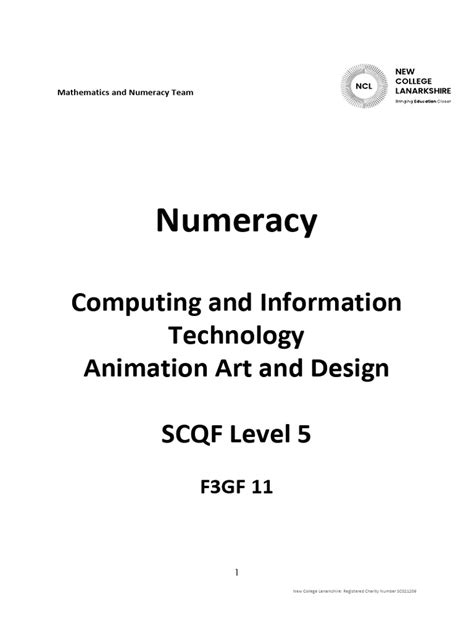 Booklet Scqf 5 Computing It Animation Art And Design Pdf