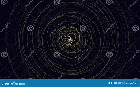 Intricate Golden Symmetrical Pattern Of Interwoven Lines And Circles Stock Video Video Of