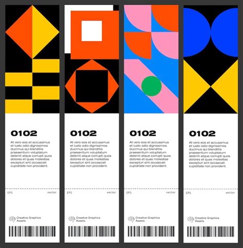 추상적 요소와 기하학적 모양으로 만든 브루탈리즘 디자인 벡터 포스터 커버 레이아웃의 신현대적 미학 프리미엄 벡터