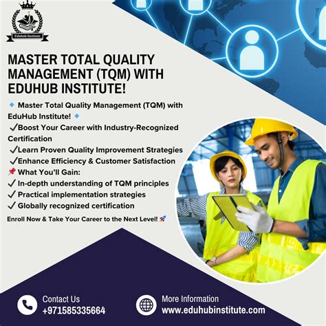 Tqm Qualitymanagement Eduhubinstitute Processimprovement Careergrowth… Eduhub Institute