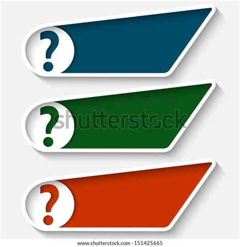 Set Colored Box Text Question Mark Stock Vector Royalty Free Shutterstock