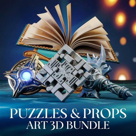 3d Printable Puzzles And Props Stl Mega Pack Art Collectibles Digital Download Etsy
