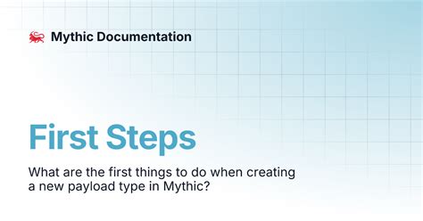 First Steps Mythic Documentation
