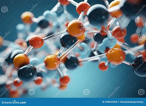 3d Visualization Of Molecules Stock Illustration Illustration Of Threedimensional Chemistry