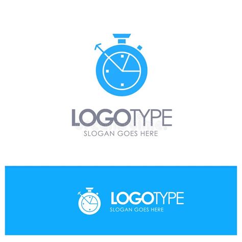 Measure Time Clock Data Science Blue Solid Logo With Place For