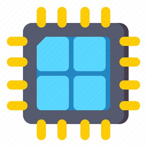 Core Cpu Processor Quad Icon