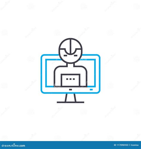 Program Control Linear Icon Concept Program Control Line Vector Sign