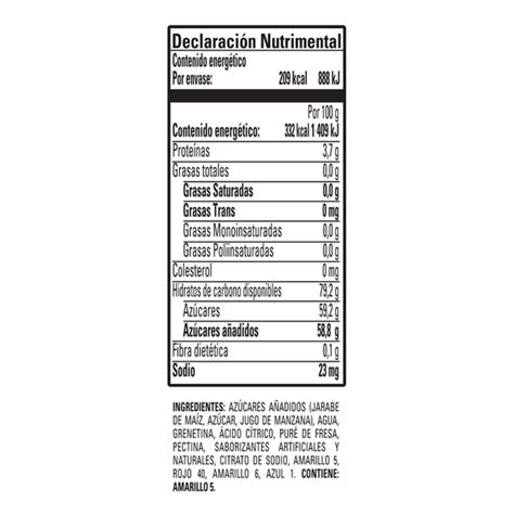 Ricolino Gomitas Dulci Gomas Tropicales 70 G H E B México