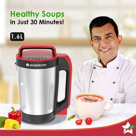 Neo Automatic Soup Maker 1 6 Litre 900w Heater Stainless Steel B Wonderchef India