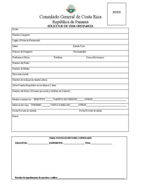 Formulario Visa Ordinaria 17 05 2023 Pdf