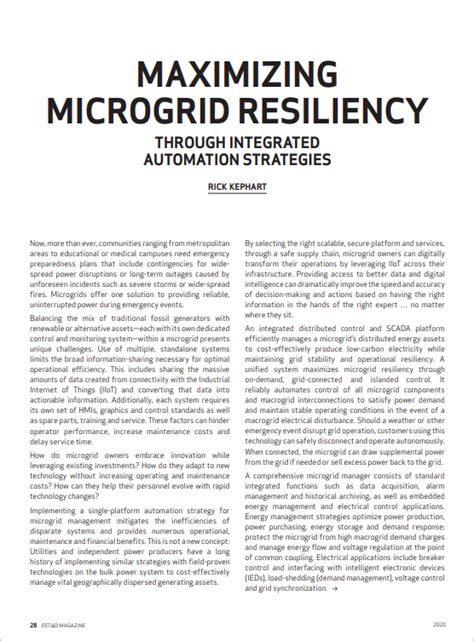 microgrid control solution for resilient performance