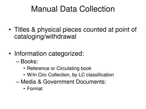 PPT Library Collection Statistics Using Sirsi Reports PowerPoint Presentation ID