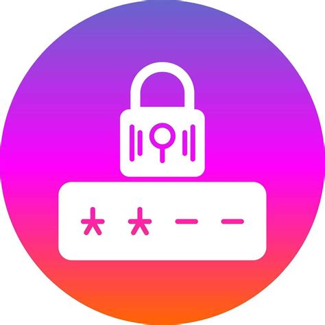 Password Glyph Gradient Circle Icon Design 43567063 Vector Art At Vecteezy
