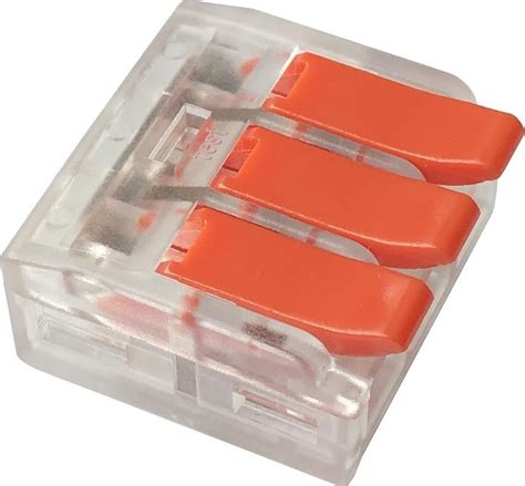 Quick Wire Connector 3pins Universal Compact Connector Household Wiring Connector 6mm2 Conductor