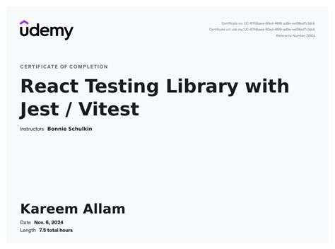 Kareem Allam On Linkedin Reacttesting Jest Vitest Testinglibrary Udemy React
