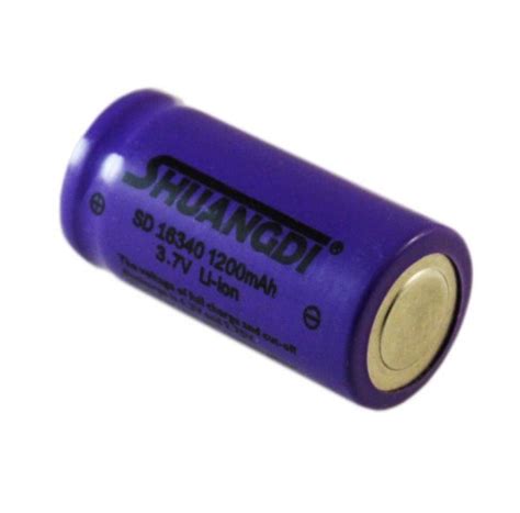 Аккумуляторная батарейка 16340 (Tenergy 30200, R123, CR123), 3,7 В ...