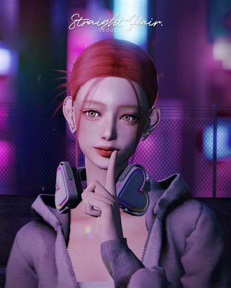 Seoulsoul — Straight Hair New Mesh Texture By Seoulsoul Hq