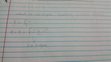 Solved What Is Six Sigma Quality Control Explain Bar X Chegg Com