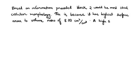 Solved Cell Structure And Function Lab 2 1 Determine The Surface Area Volume And Surface