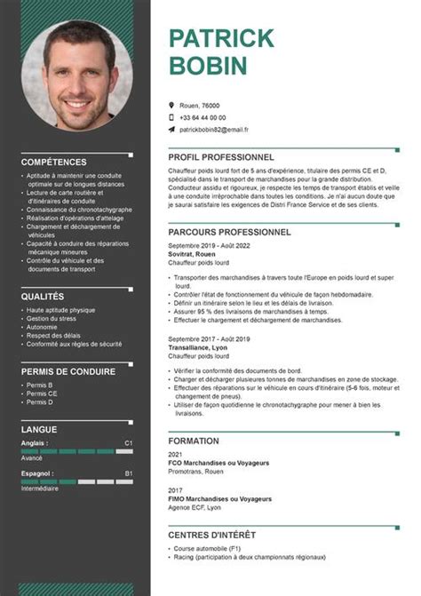 Exemple De Cv Chauffeur Simple Exemple Cv Exemple De Vrogue Co