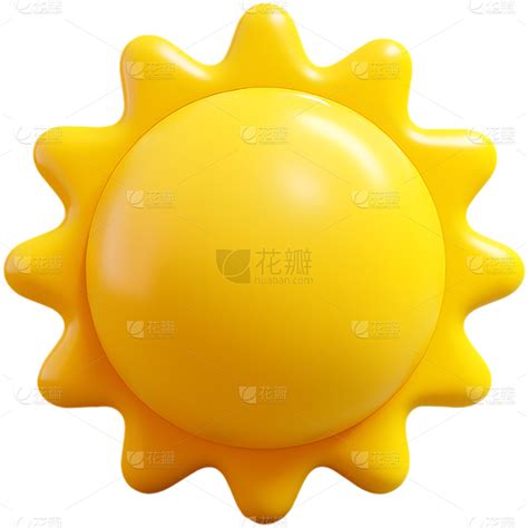 通用卡通感3d立体c4d太阳元素素材素材 花瓣网