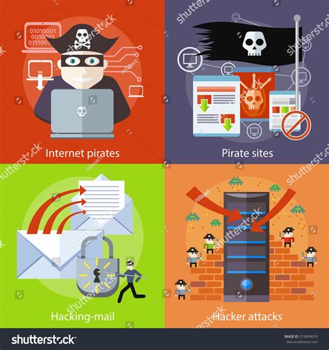 Hackers Attaks Activity Hacker Activity Viruses Stock Vector Shutterstock