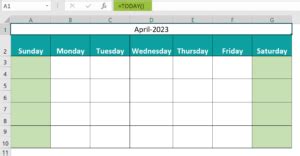 Calendar Template In Excel Create Simple Dynamic Calendar