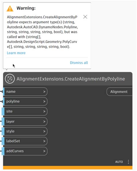 Extend Selected Polyline For Alignment Creation Civil 3d Dynamo