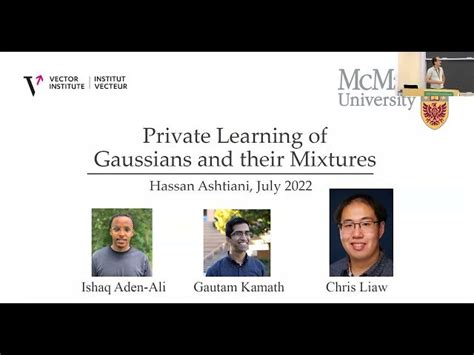free video private learning of gaussians and their mixtures from
