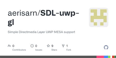 Github Aerisarnsdl Uwp Gl Simple Directmedia Layer Uwp Mesa Support