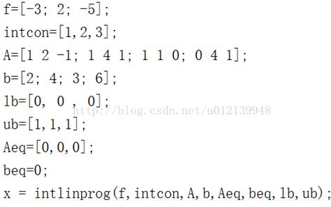 数学建模专栏 第五篇：matlab优化模型求解方法上：标准模型数学建模优化模型 Csdn博客