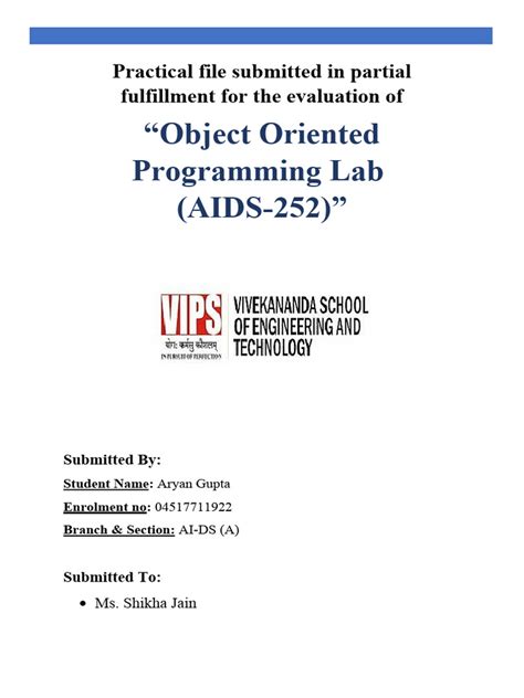 Aids Oops File A Pdf Computer Program Programming
