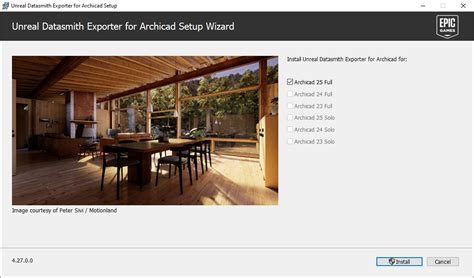 installing the twinmotion datasmith plugin for archicad on windows