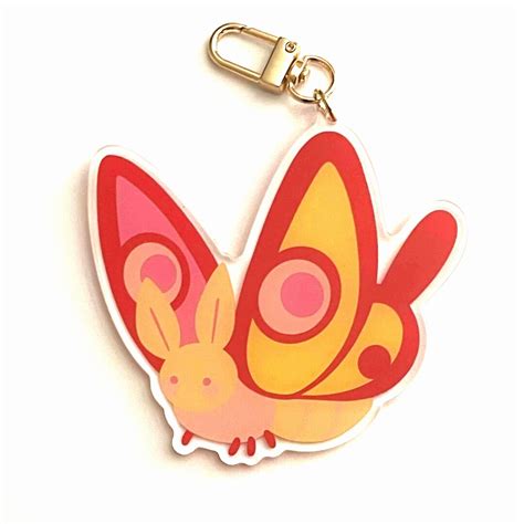 Luna Moth Acrylic Keychain Etsy