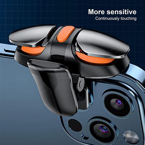 1 Pair Gaming Trigger Mobile Controller Frequency Conversion 4 Adjustable Speeds Four Finger