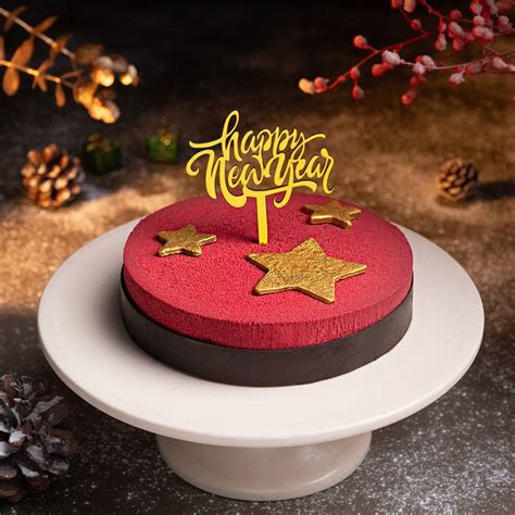 Buy Berry Choco Mousse Cake With New Year Topper Online Order Now