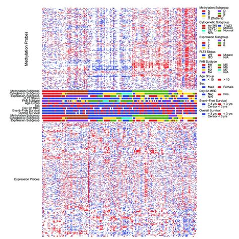 heatmap representing top results for the unsupervised hierarchical